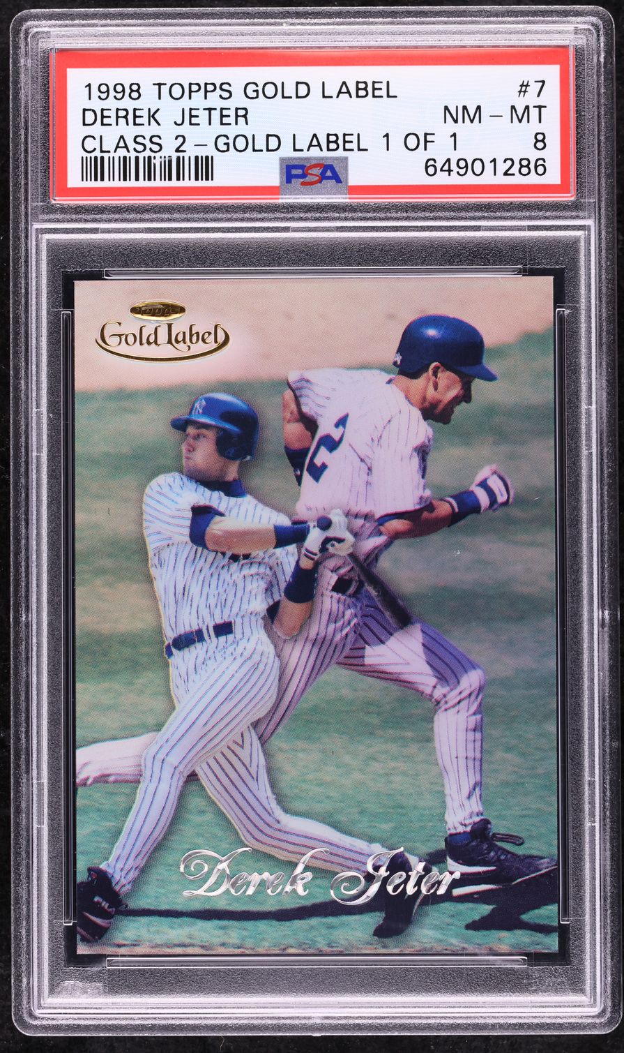 1998 Topps Gold Label Class 2 Derek Jeter 1/1 #7 PSA 8 NM-MT on ...