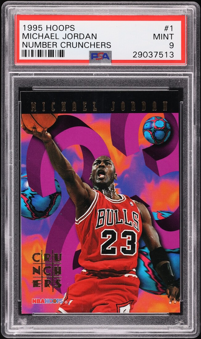 1995 Hoops Number Crunchers Michael Jordan #1 PSA 9 MINT on Fanatics Collect