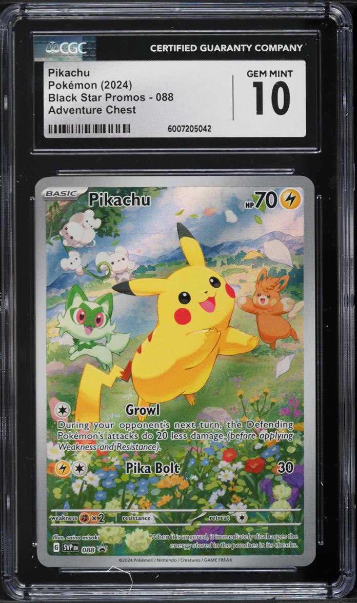 2024 Pokemon SV Black Star Promo Paldea Adventure Chest Pikachu #88 CGC ...