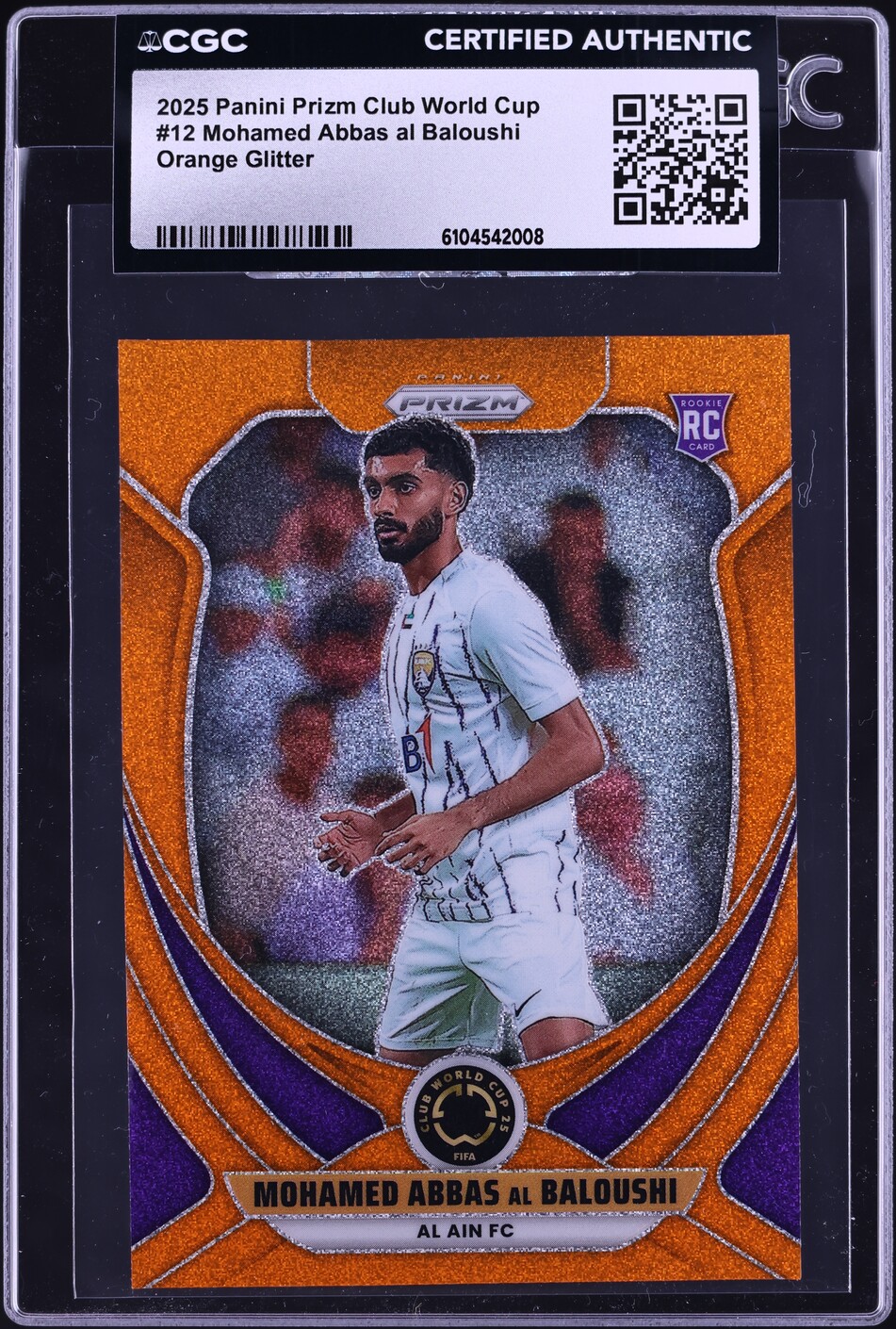 2025 Panini Prizm Club World Cup Orange Glitter Mohamed Abbas Al ...