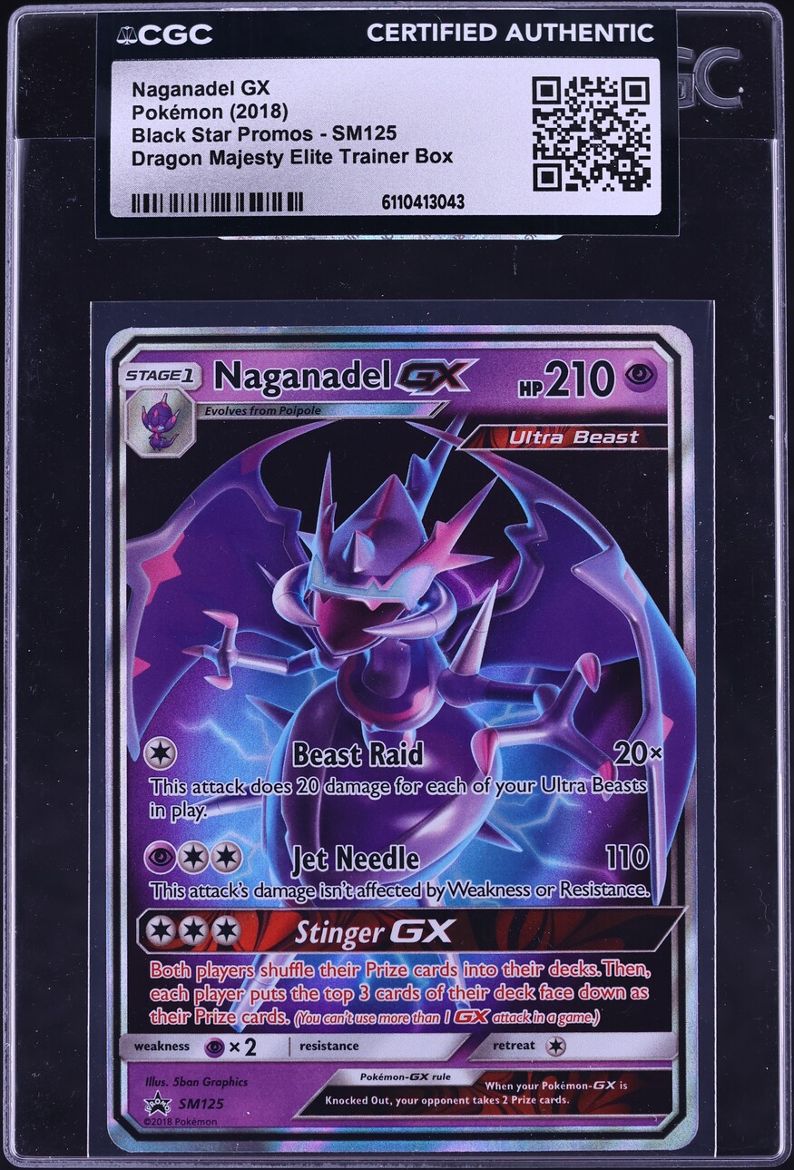 2018 Pokemon Sun & Moon Black Star Promo Dragon Majesty ETB Naganadel ...