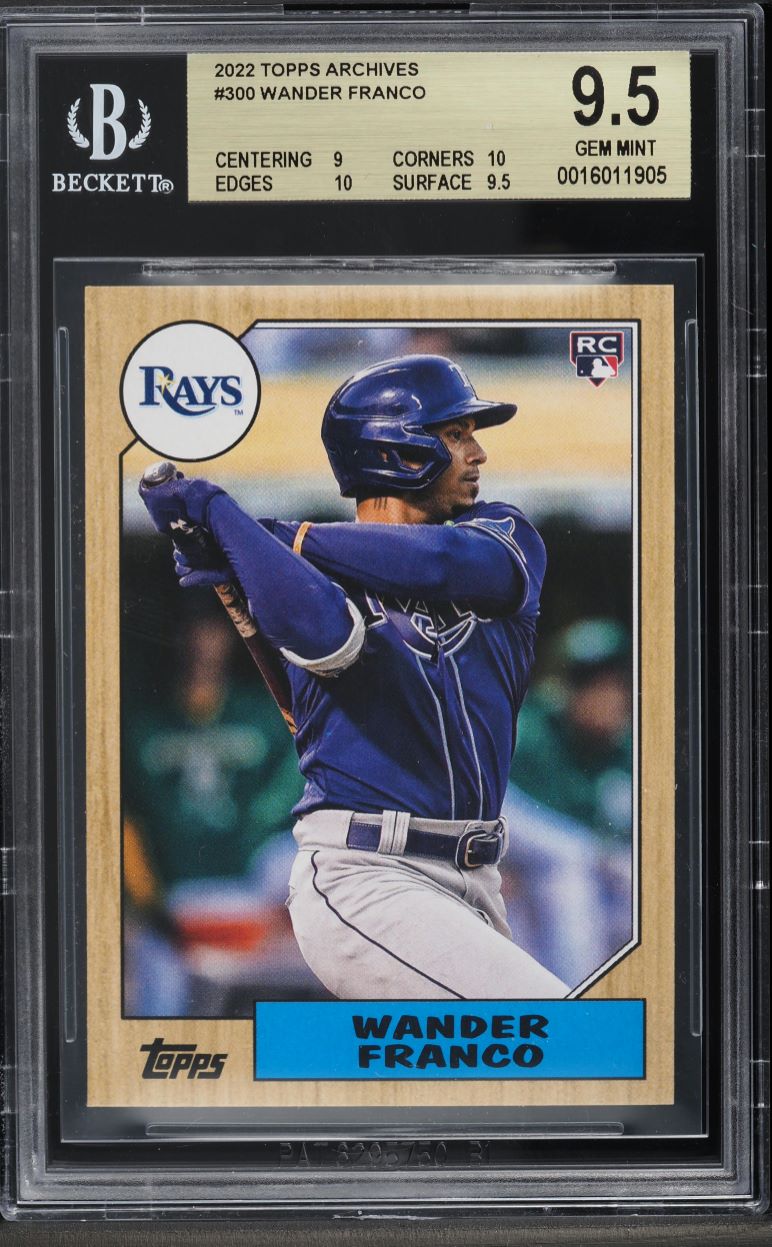 2022 Topps Archives Wander Franco ROOKIE #300 BGS 9.5 GEM MINT on ...