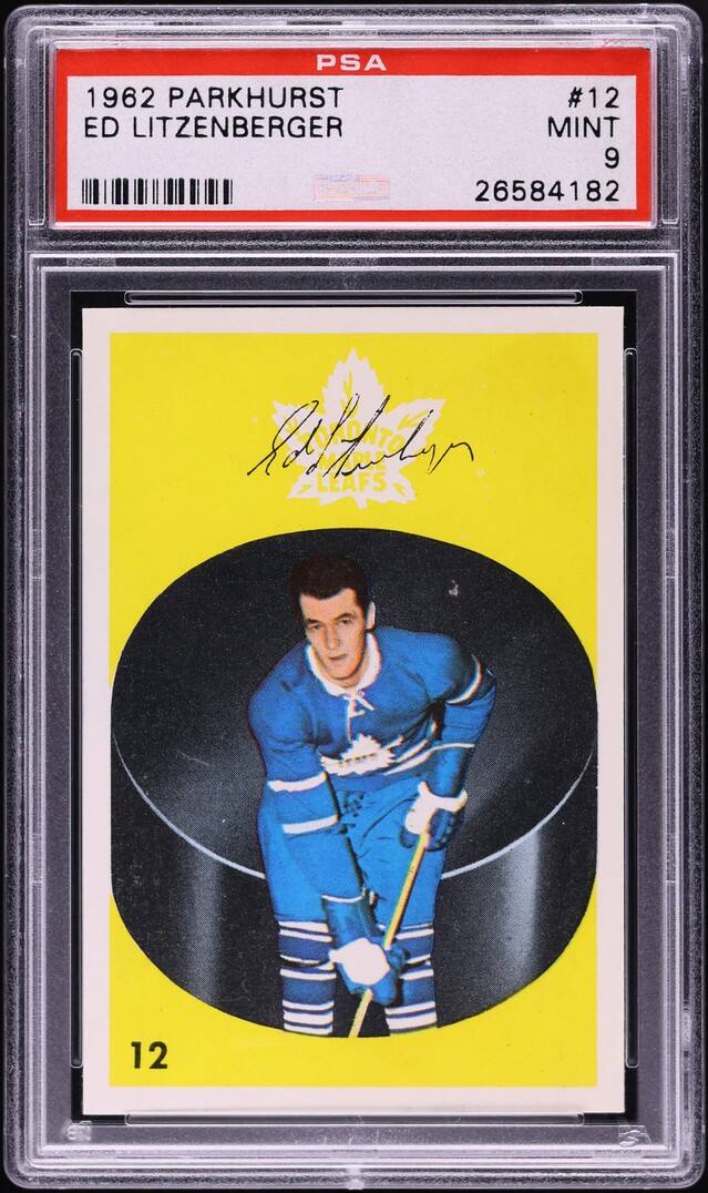 1962 Parkhurst Ed Litzenberger #12 PSA 9 MINT on Fanatics Collect