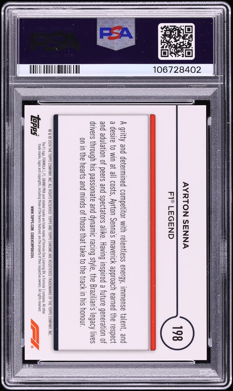 2024 Topps Chrome Formula 1 F1 Sapphire Edition Red Ayrton Senna /5 ...