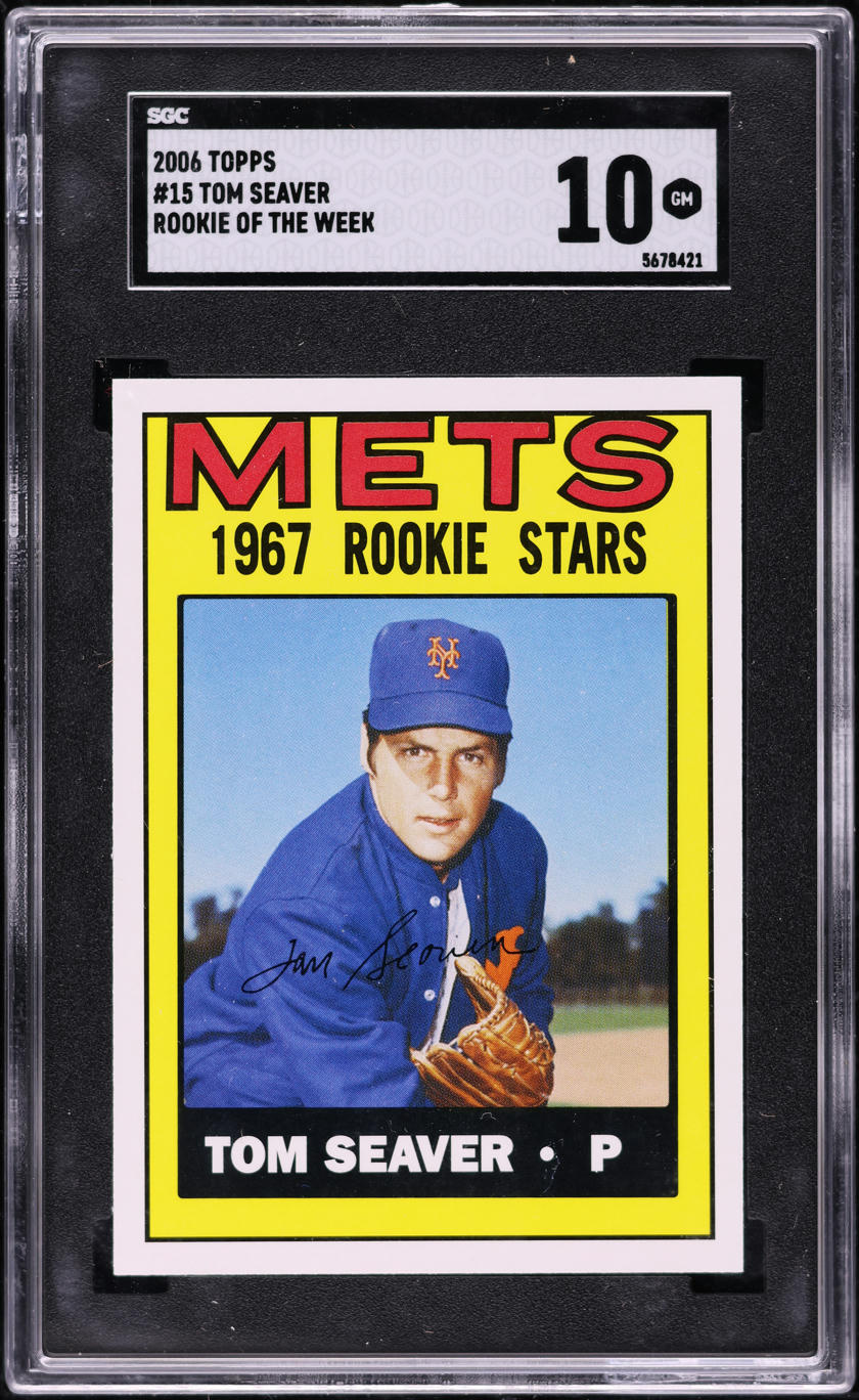 2006 Topps Rookie Of The Week Tom Seaver #15 SGC 10 GEM MINT on ...