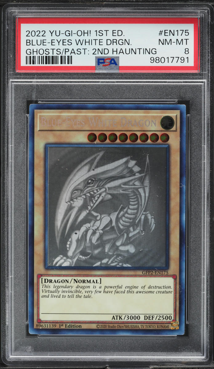 2022 Yu-Gi-Oh! Ghosts Past 2nd 1st Ed Blue-Eyes White Dragon #GFP2-EN175 PSA 8 on Fanatics Collect