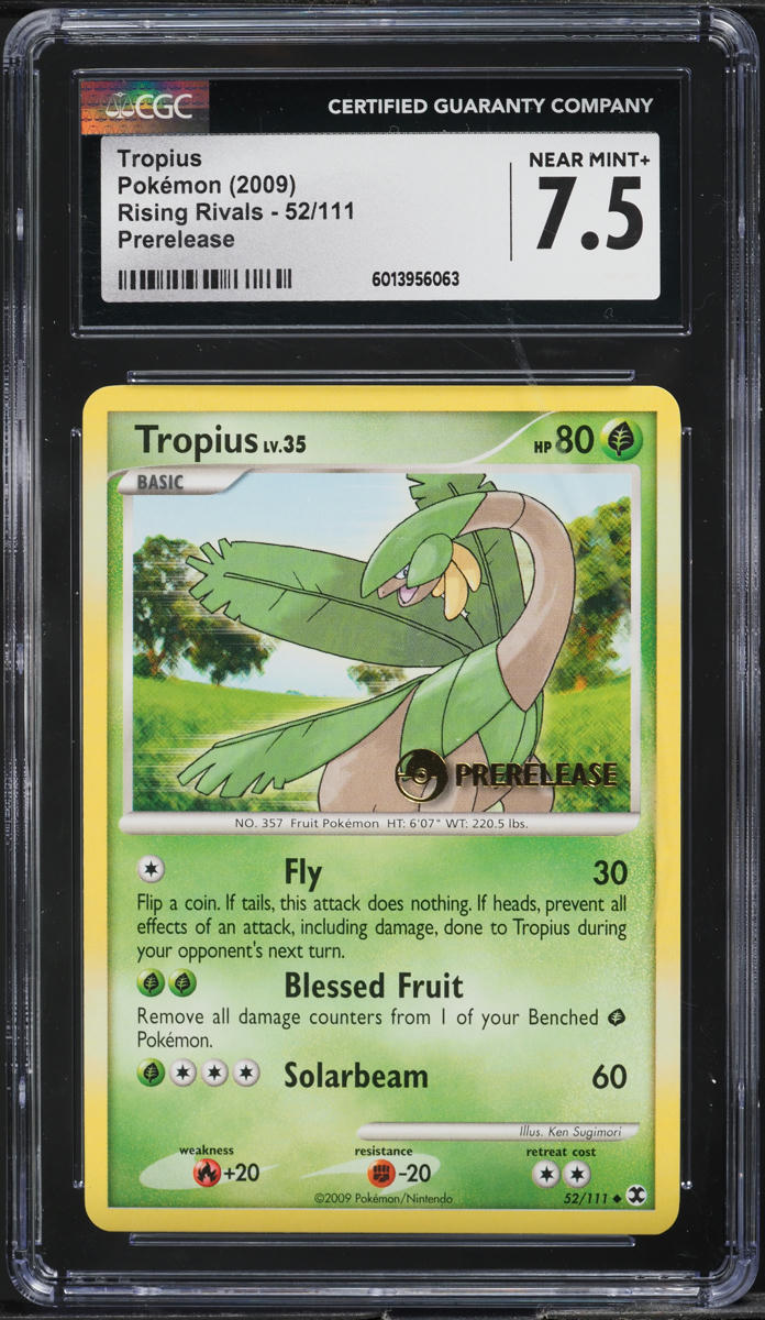 2009 Pokemon Platinum Rising Rivals Prerelease Tropius #52 CGC 7.5 ...