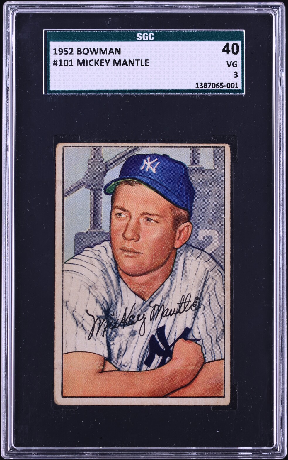 1952 Bowman Mickey Mantle #101 SGC 3 VG on Fanatics Collect