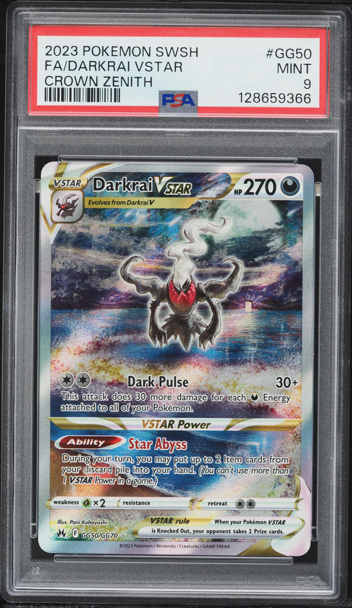 2023 Pokemon Sword & Shield Crown Zenith Full Art Darkrai VSTAR #GG50 ...