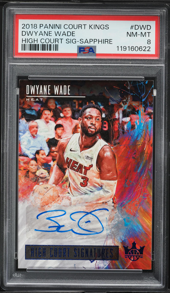 2018 Panini Court Kings High Court Sapphire Dwyane Wade AUTO /10 #HC ...