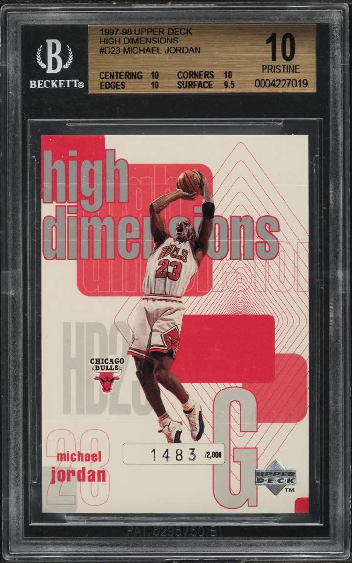 1997 Upper Deck High Dimensions Michael Jordan /2000 #D23 BGS 10 ...
