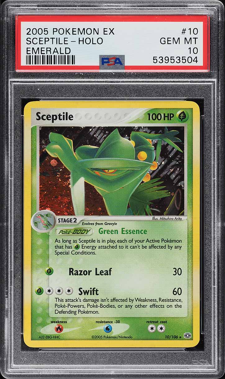2005 Pokemon EX Emerald Holo Sceptile #10 PSA 10 GEM MINT on Fanatics ...