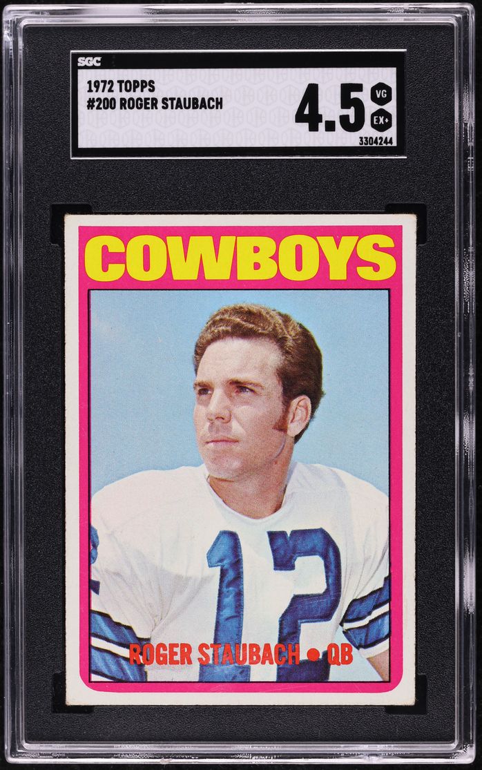 1972 Topps Football Roger Staubach ROOKIE #200 SGC 4.5 VGEX+ on ...