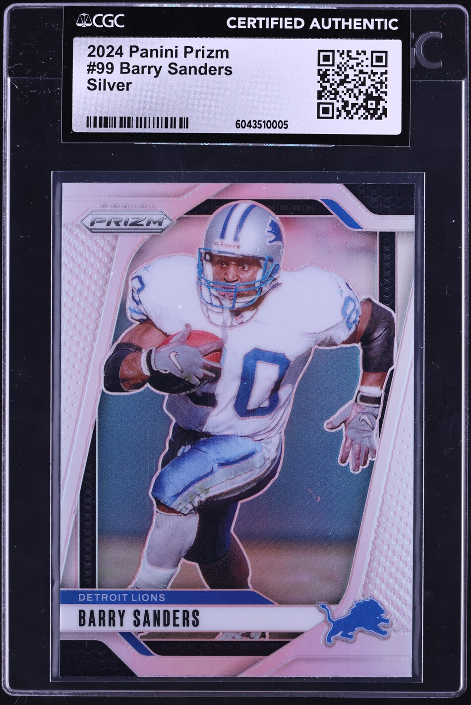 2024 Panini Prizm Silver Barry Sanders #99 CGC AUTH on Fanatics Collect