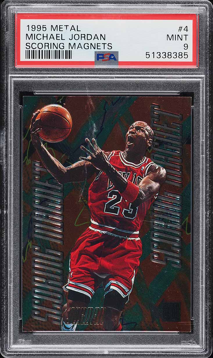 1995 Metal Scoring Magnets Michael Jordan #4 PSA 9 MINT on Fanatics Collect