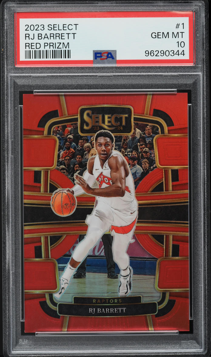 2023 Select Concourse Red Prizm RJ Barrett /199 #1 PSA 10 GEM MINT on ...