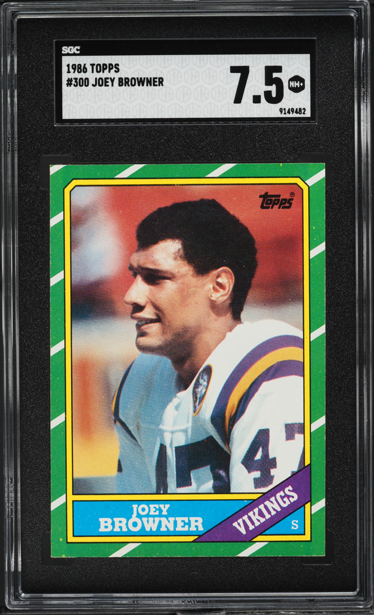 1986 Topps Football Joey Browner ROOKIE #300 SGC 7.5 NRMT+ on Fanatics ...