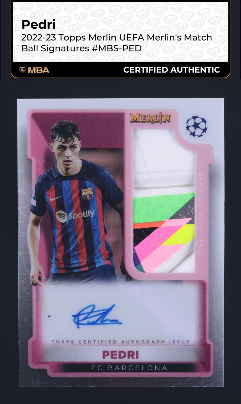 2022 Topps Merlin UEFA Match Ball Signatures Pedri PATCH AUTO #MBS-PED ...
