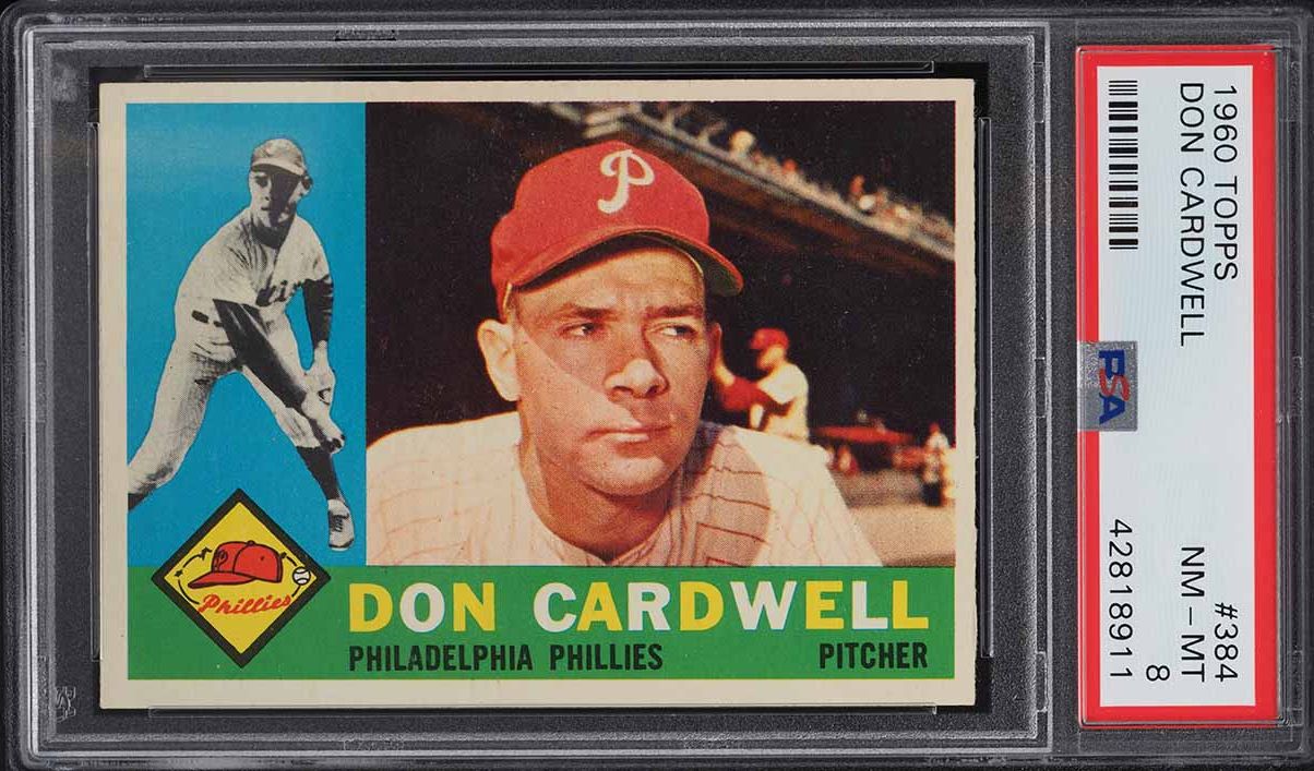 1960 Topps Don Cardwell #384 PSA 8 NM-MT on Fanatics Collect