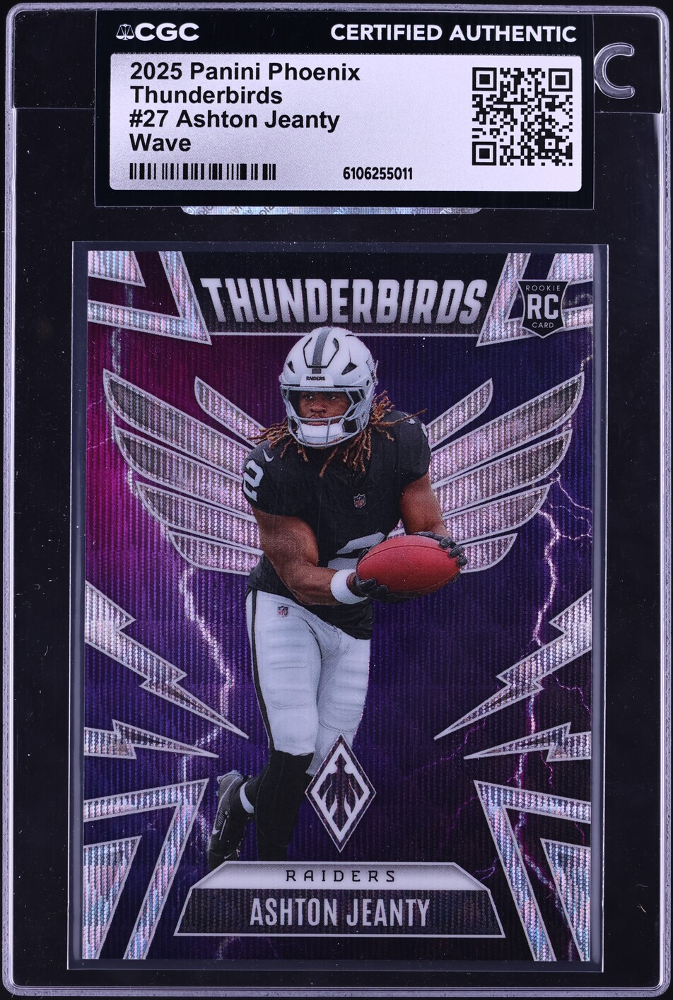 2025 Panini Phoenix Thunderbirds Wave Ashton Jeanty ROOKIE /299 #27 CGC ...