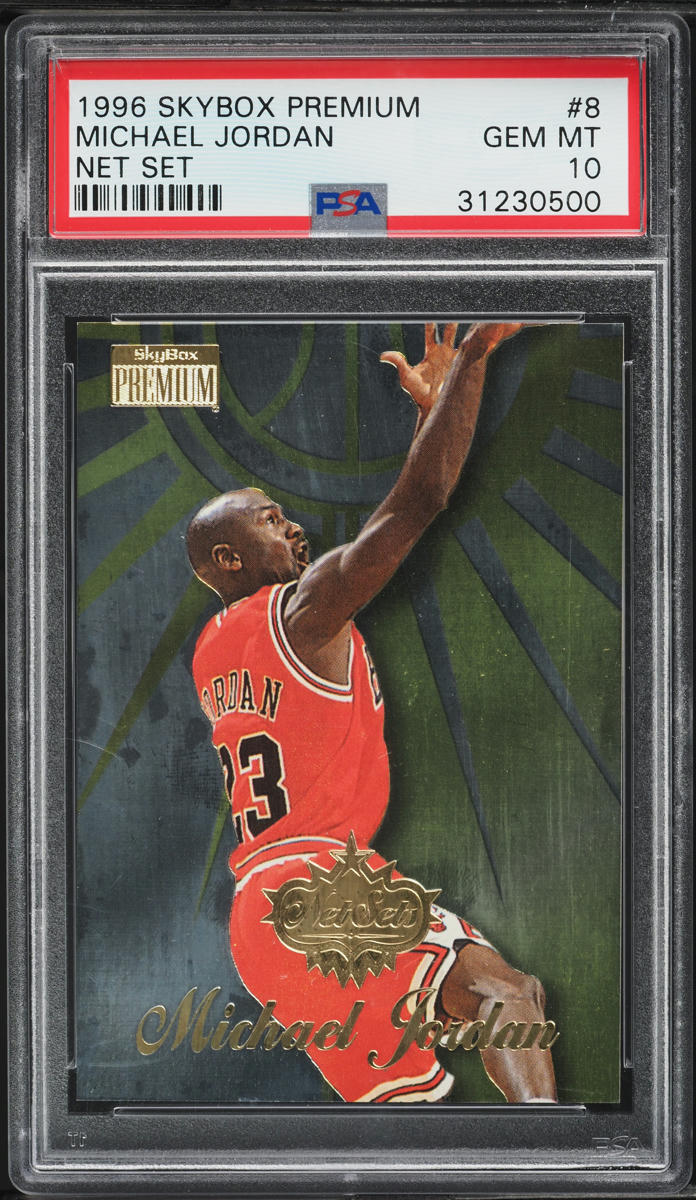 1996 Skybox Premium Net Set Michael Jordan #8 PSA 10 GEM MINT on ...