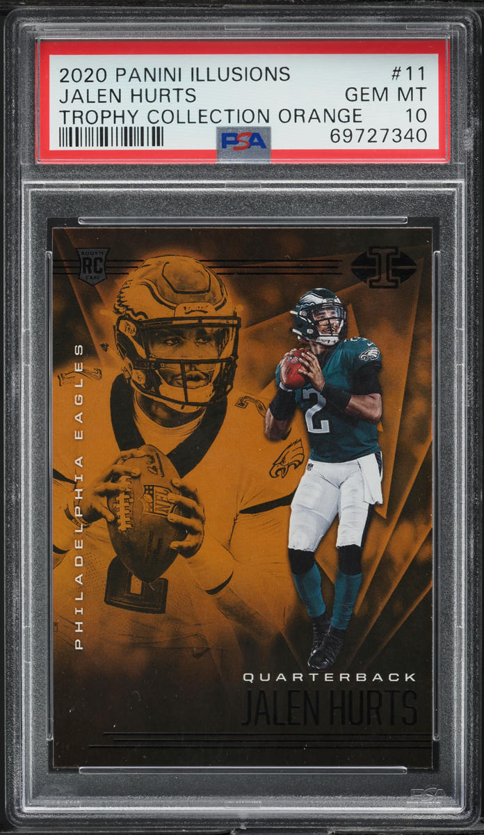 2020 Panini Illusions Trophy Collection Orange Jalen Hurts ROOKIE #11 ...