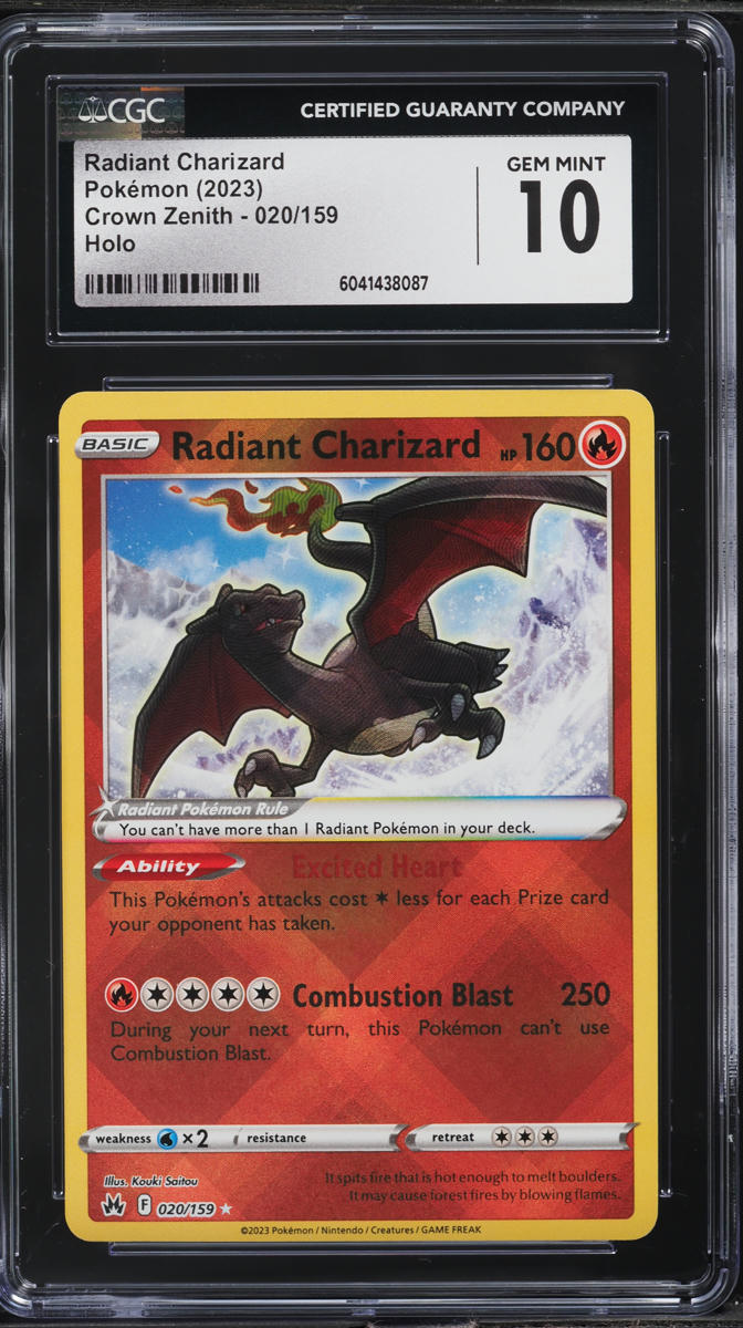 2023 Pokemon Sword & Shield Crown Zenith Radiant Charizard #20 CGC 10 GEM MINT on Fanatics Collect
