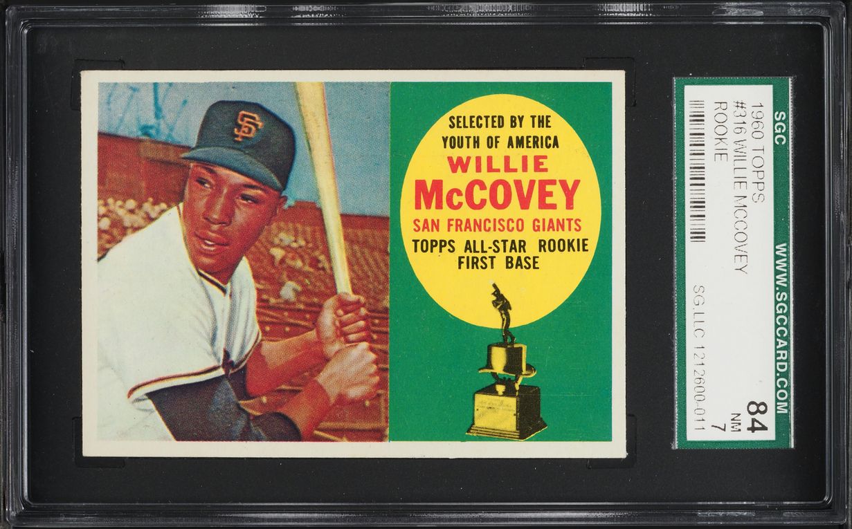1960 Topps Willie McCovey ROOKIE #316 SGC 7 NRMT on Fanatics Collect