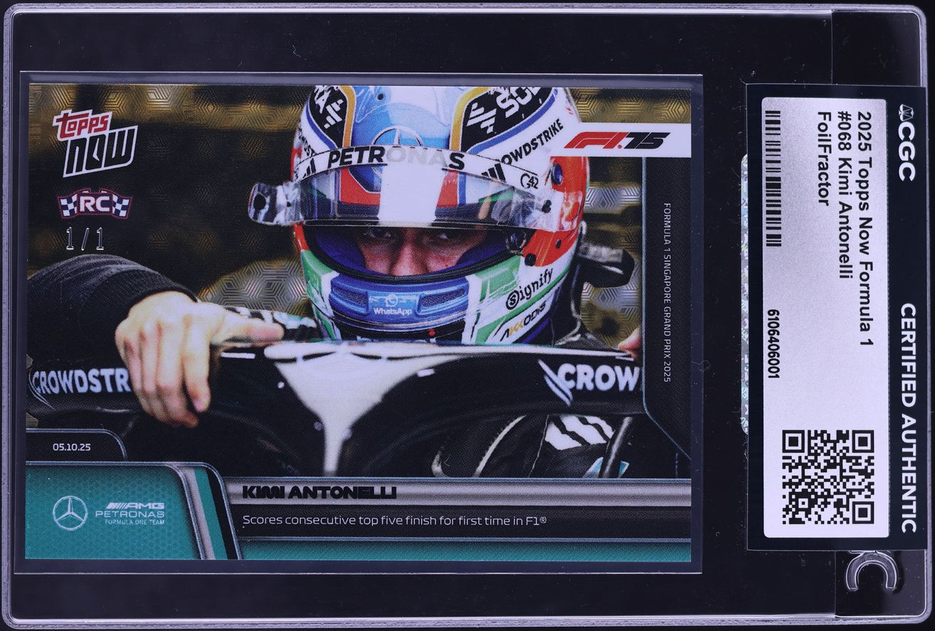 2025 Topps Now Formula 1 F1 FoilFractor Kimi Antonelli ROOKIE 1/1 #068 ...