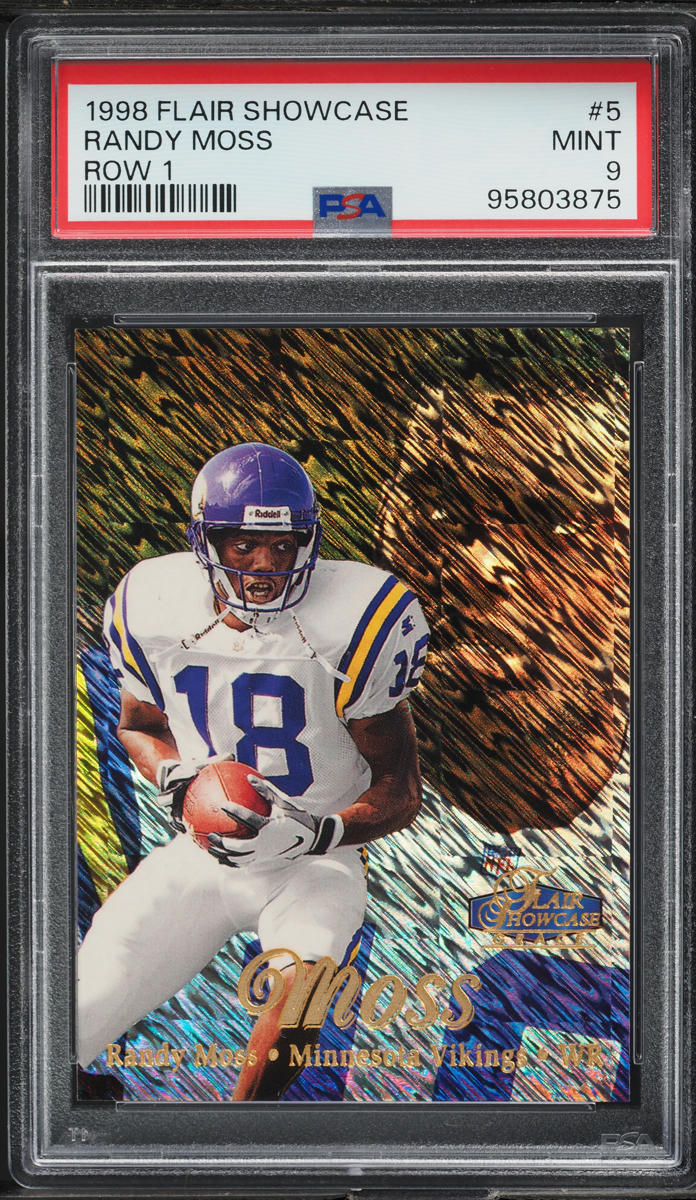 1998 Flair Showcase Row 1 Randy Moss ROOKIE #5 PSA 9 MINT on Fanatics ...