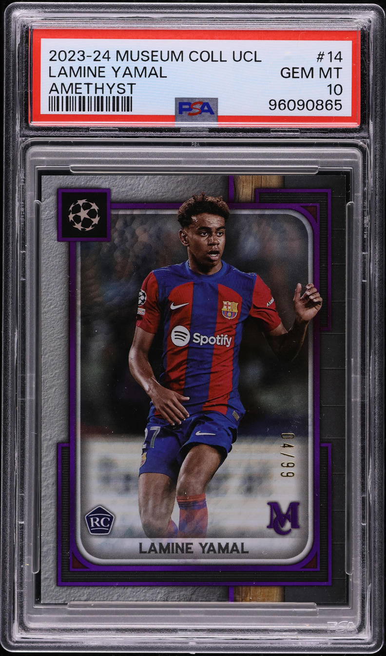 2023 Topps Museum Collection UEFA Amethyst Lamine Yamal ROOKIE /99 #14 ...