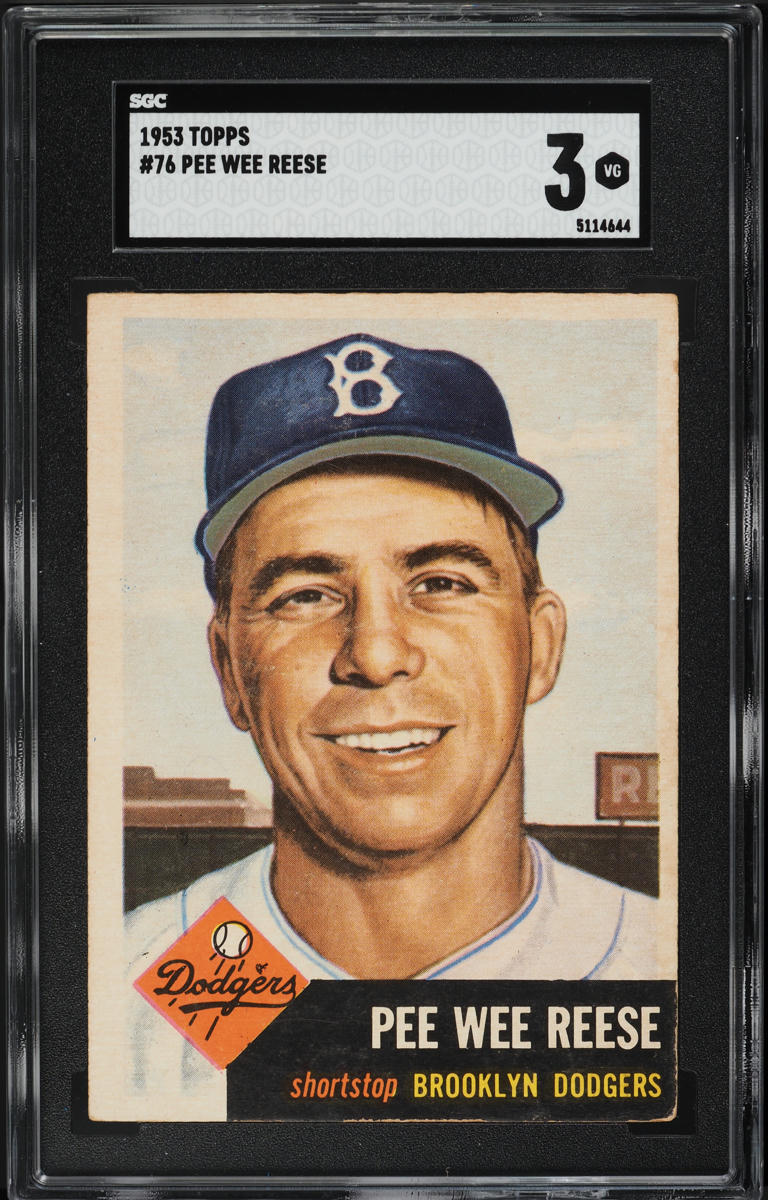 1953 Topps Pee Wee Reese #76 SGC 3 VG on Fanatics Collect