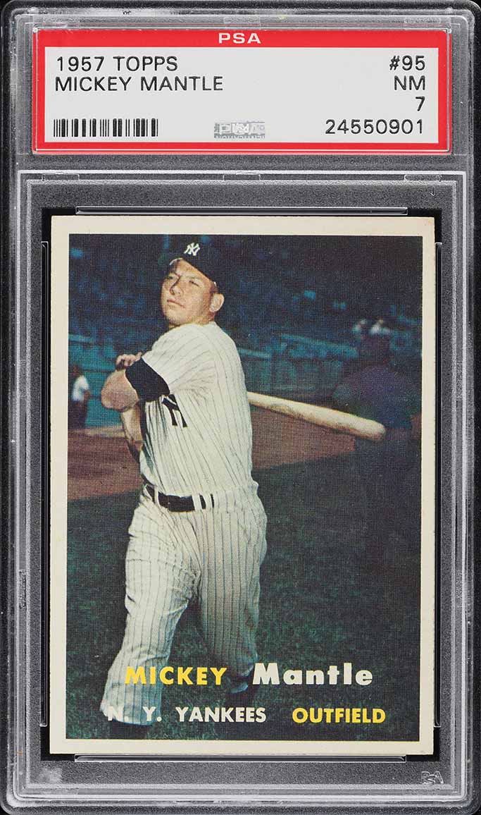 1957 Topps Mickey Mantle #95 PSA 7 NRMT on Fanatics Collect