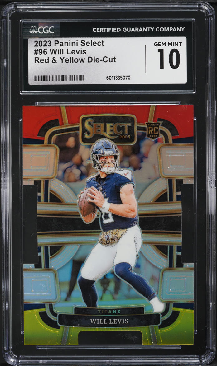 2023 Select Concourse Red & Yellow Die-Cut Will Levis ROOKIE #96 CGC 10 ...