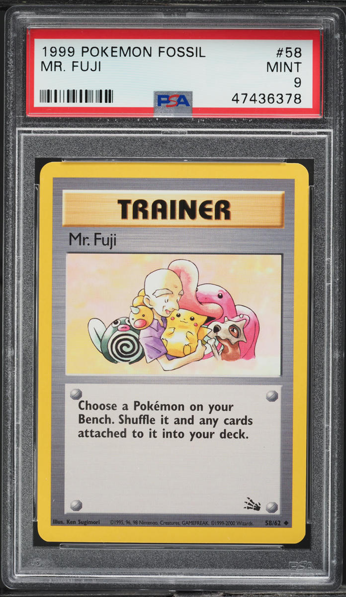 1999 Pokemon Fossil Mr. Fuji #58 PSA 9 MINT on Fanatics Collect