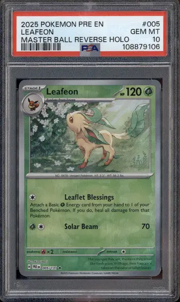 2025 Pokemon Pre Prismatic Evolutions Master Ball Reverse Holo #5 ...