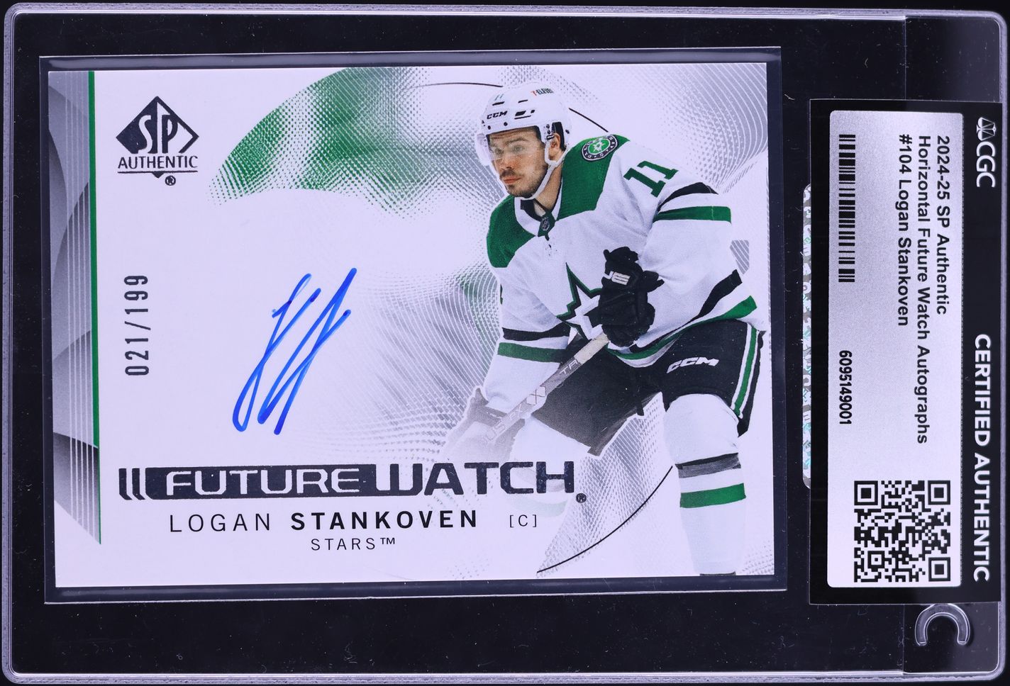 2024 SP Authentic Horizontal Future Logan Stankoven ROOKIE AUTO /199 #104 CGC AUTH on Fanatics ...