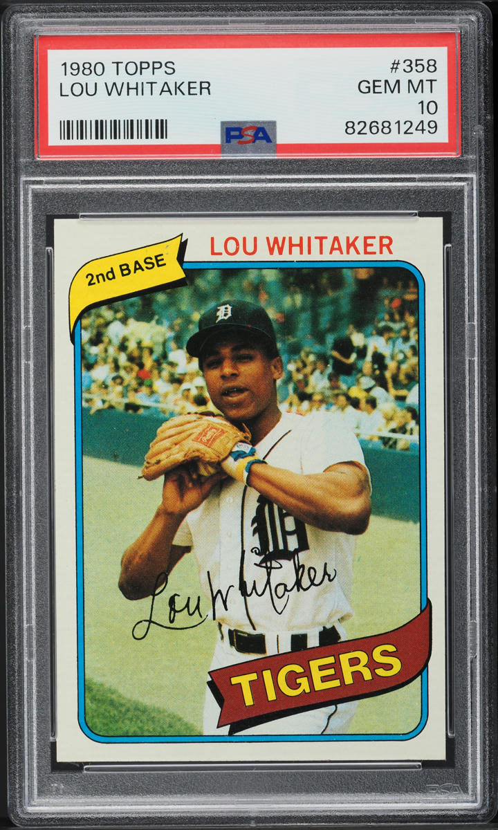 1980 Topps Lou Whitaker #358 PSA 10 GEM MINT on Fanatics Collect