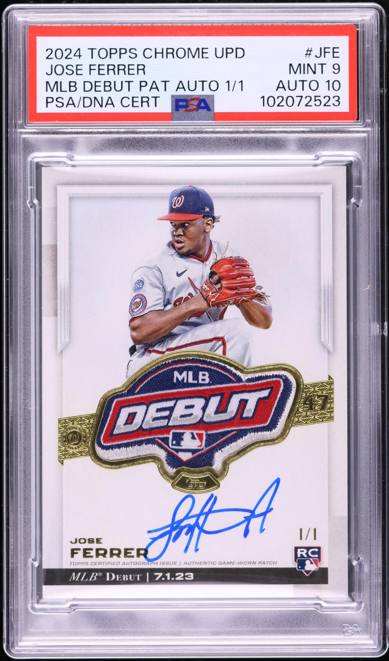 2024 Topps Chrome Update Jose Ferrer MLB DEBUT PATCH AUTO DNA 10 1/1 ...