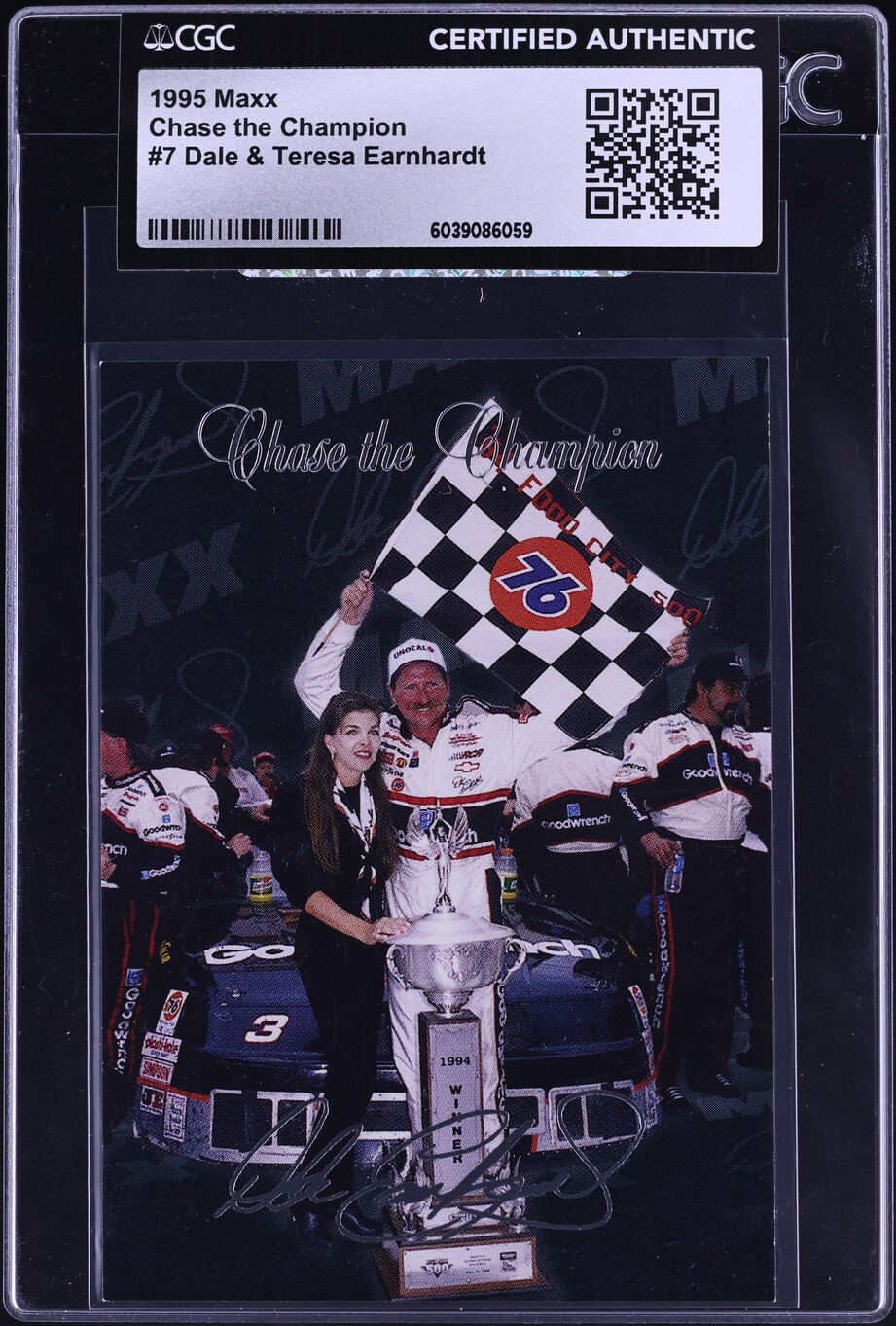 1995 Maxx Chase The Champion Dale & Teresa Earnhardt #7 CGC AUTH on ...