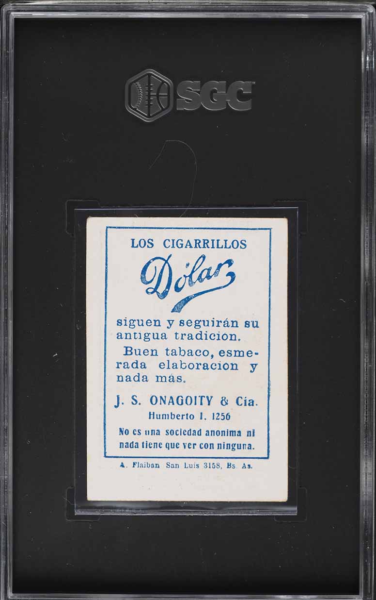 1925 J.S. Onagoity & Cia Serie 3A Agustin Hurlinger #254 SGC 1 PR on ...