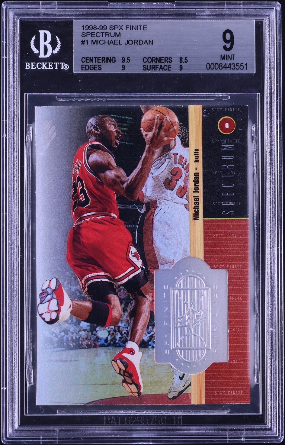 1998 SPx Finite Spectrum Michael Jordan /350 #1 BGS 9 MINT on Fanatics ...