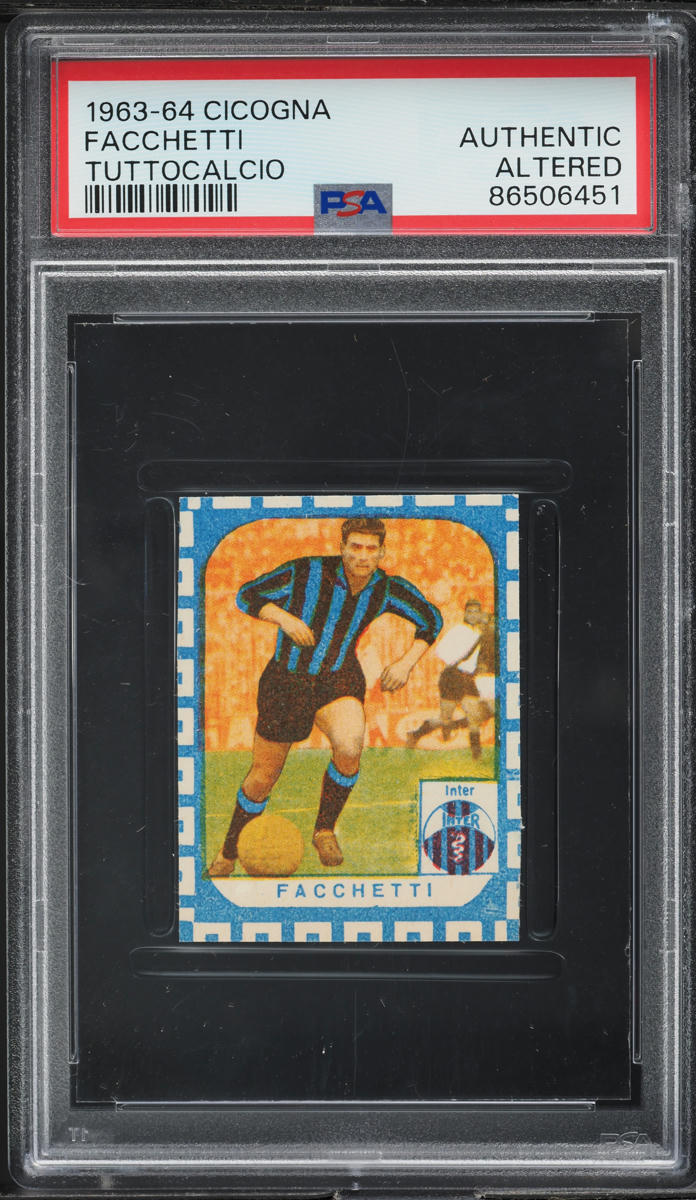 1963 Cicogna Tuttocalcio Giacinto Facchetti PSA ALTERED AUTH on ...