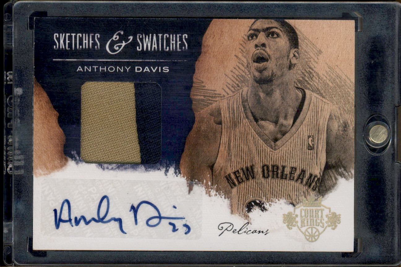 2013-14 Court Kings Sketches and Swatches Auto Prime Anthony Davis /25 ...