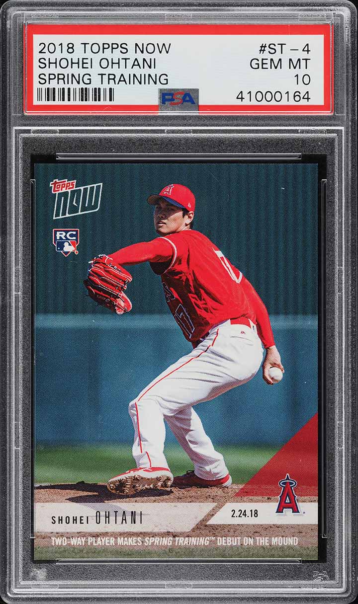 2018 Topps Now Spring Training Shohei Ohtani ROOKIE #ST-4 PSA 10 GEM ...