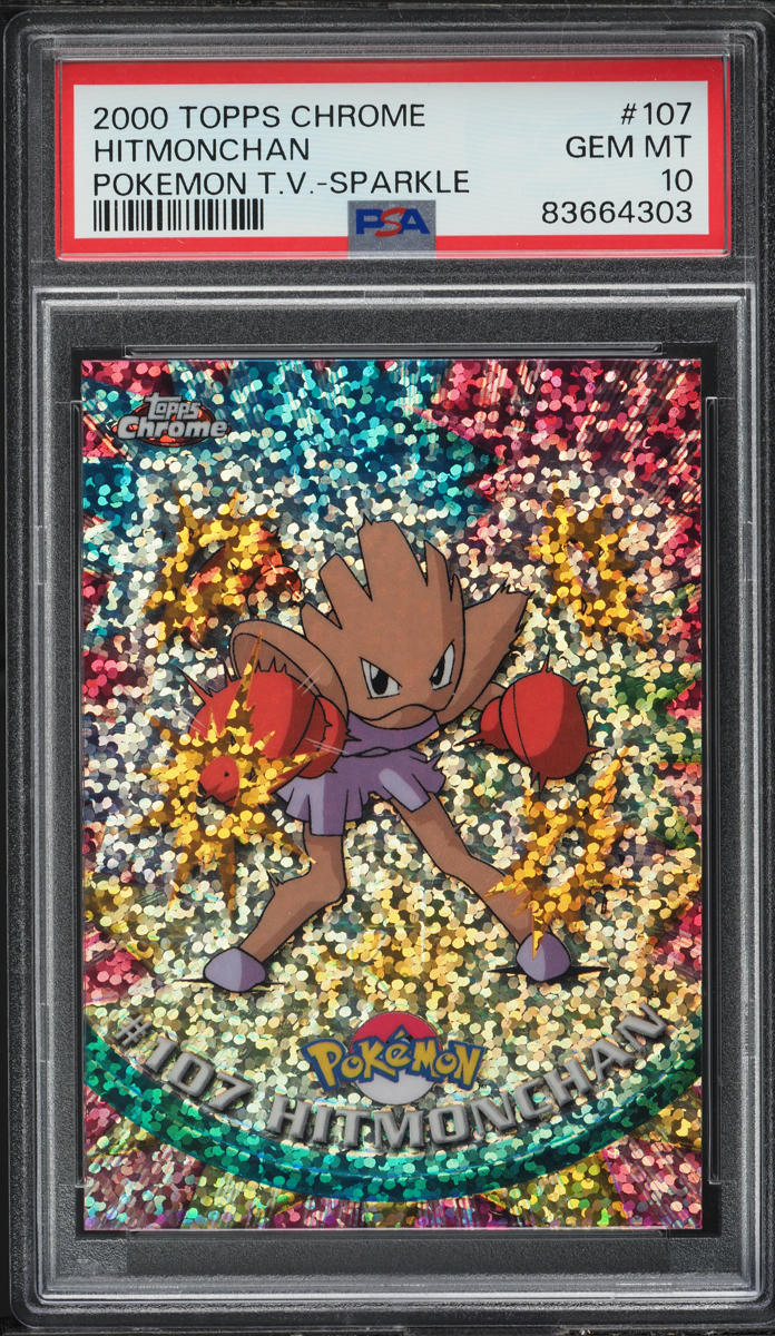 2000 Topps Chrome Pokemon Series 2 Sparkle Hitmonchan #107 PSA 10 GEM MINT on Fanatics Collect