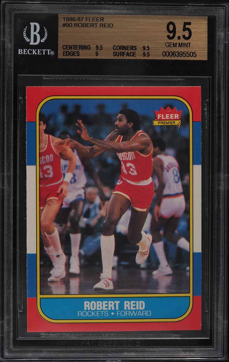 1986 Fleer Basketball Robert Reid #90 BGS 9.5 GEM MINT on Fanatics Collect