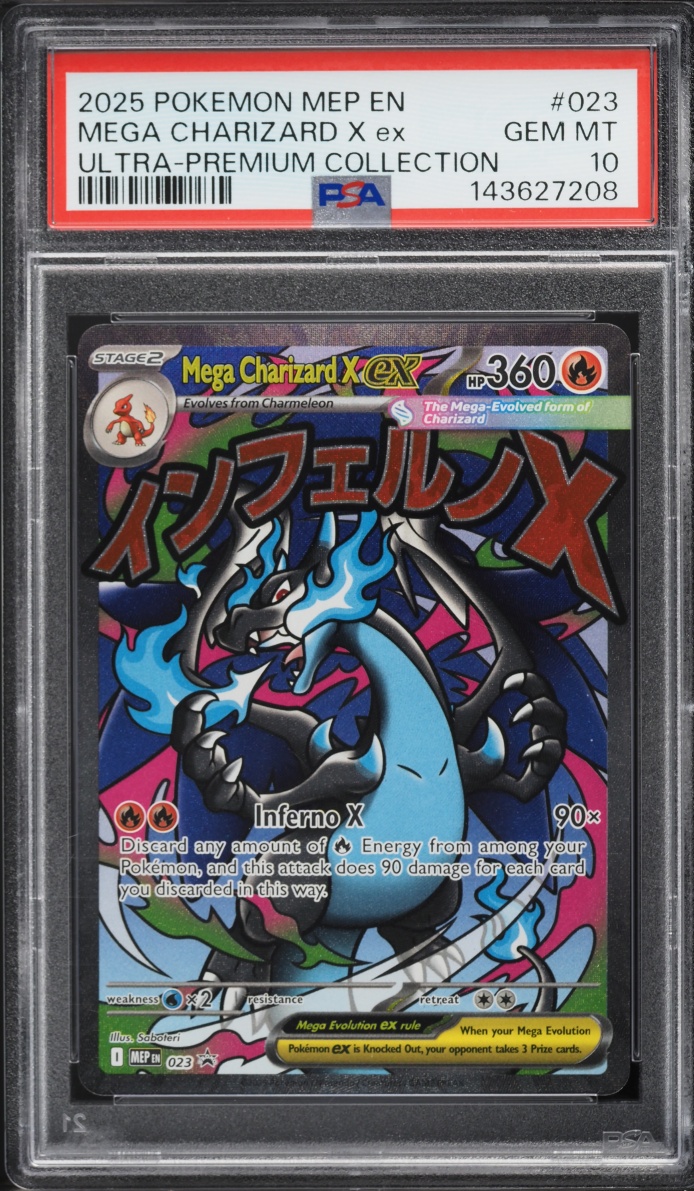 2025 Pokemon Mega Evolution Promo Ultra Premium Full Art Mega Charizard ...