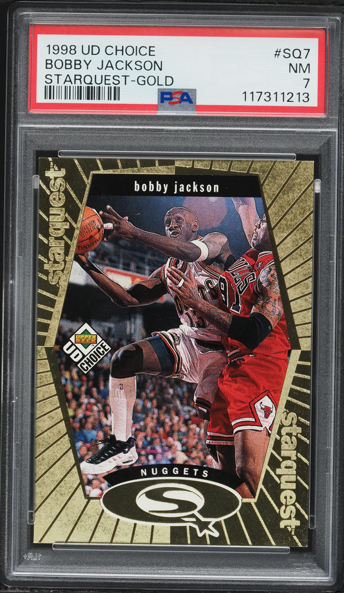1998 Upper Deck Choice Starquest Gold Bobby Jackson /100 #SQ7 PSA 7 NRMT on Fanatics Collect
