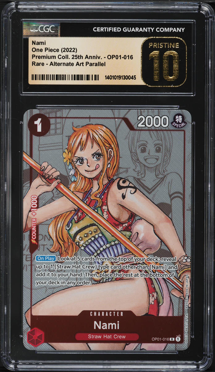 2022 One Piece Premium Collection 25th Alt Art Nami #OP01-016 CGC 10 ...